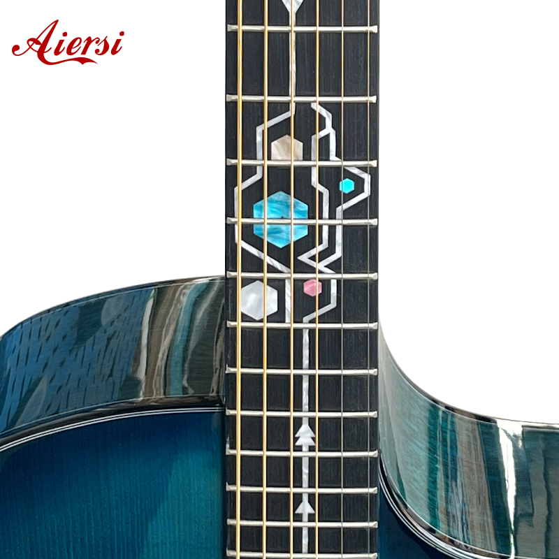 Aiersi Vintage Green Cutaway Space Trek Acoustic Guitar – China Guitar ...